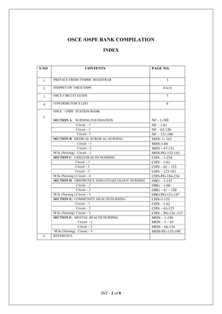 6. OSPE - FOR MENTAL HEALTH NURSING (5th semester B.Sc Nursing students) | PDF