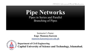 Pipe Networks series and parallel pipes. | PDF