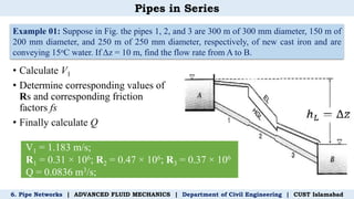 Pipe Networks series and parallel pipes. | PDF