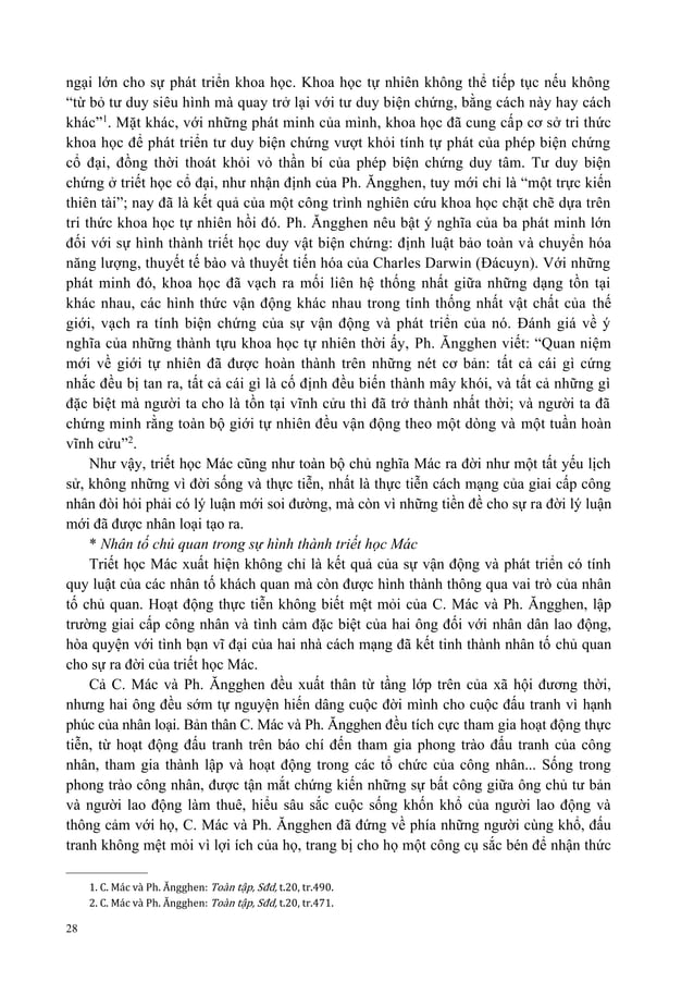 GIAO TRINH TRIET HOC MAC - LENIN (không chuyên) | PDF