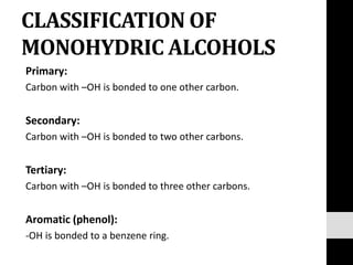 6. ALCOHOLS.pptx alcohols acohols alcohols | PPTX | Chemistry | Science