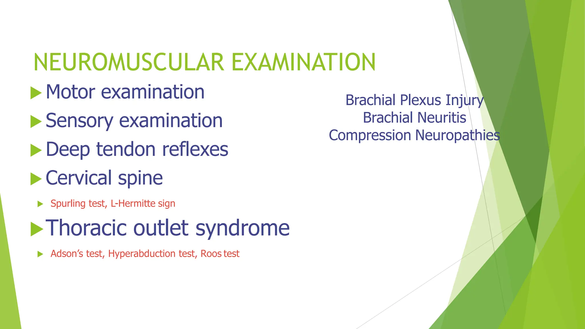 Shoulder Examinations and assessment PPT | PPTX