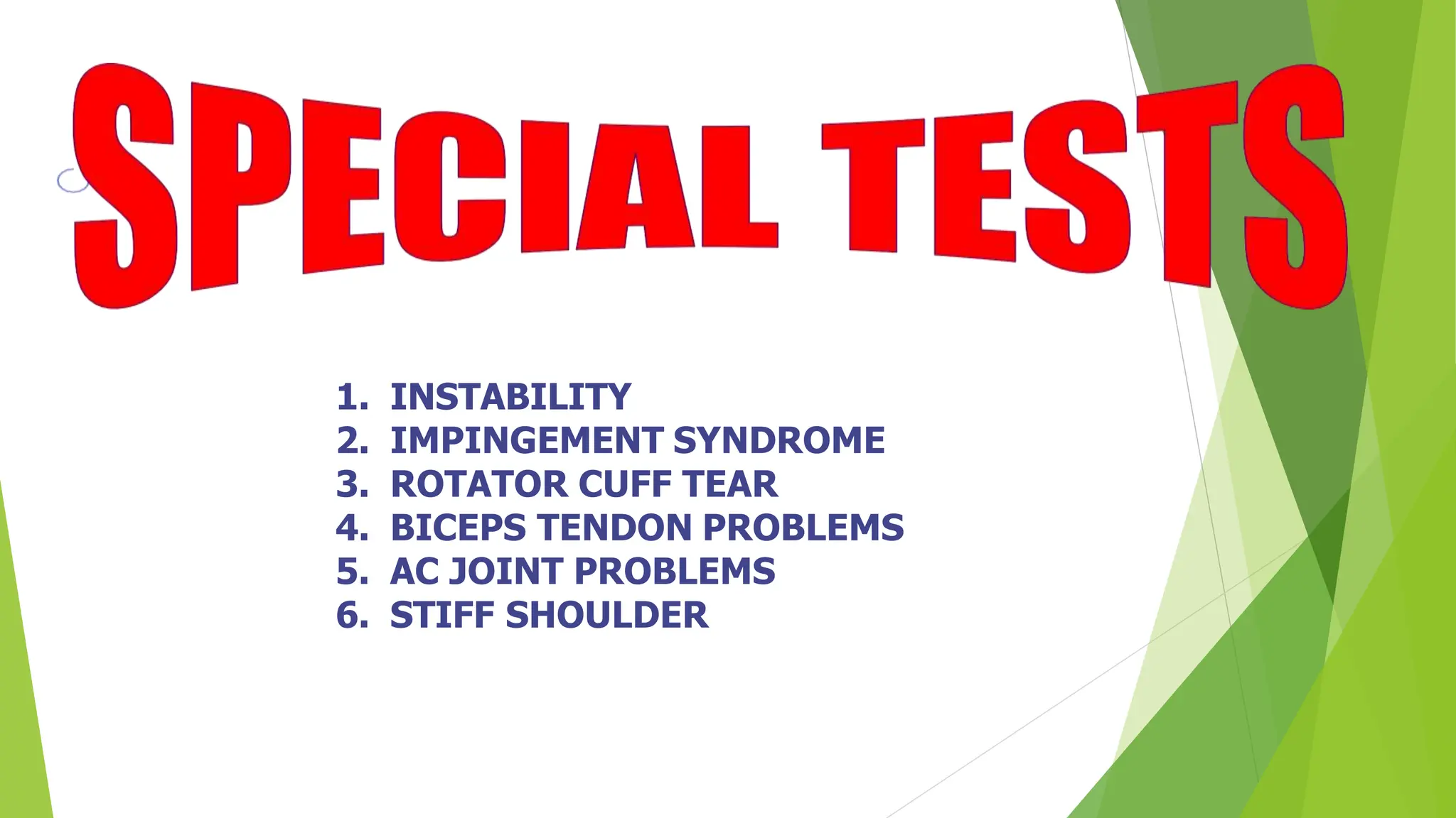 Shoulder Examinations and assessment PPT | PPTX