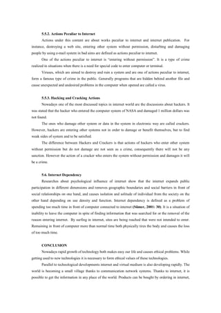 Ethical Problems and Rules of Internet: Netiquette | PDF