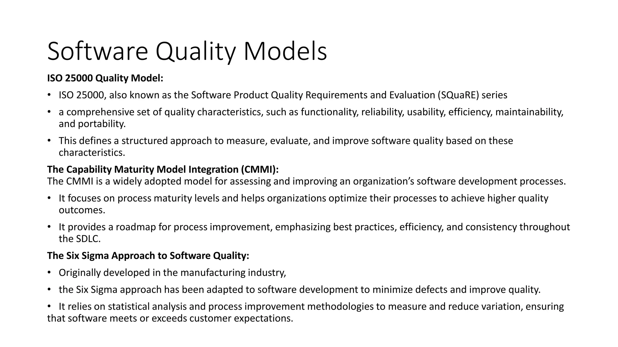6. Software Quality Models for quality assurance.pptx