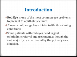 Red eye with Differentials and sample causes | PDF