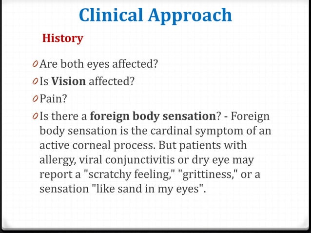 Red eye with Differentials and sample causes | PPT