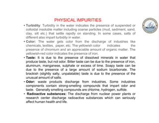 Types of physical impurity present in water | PPT