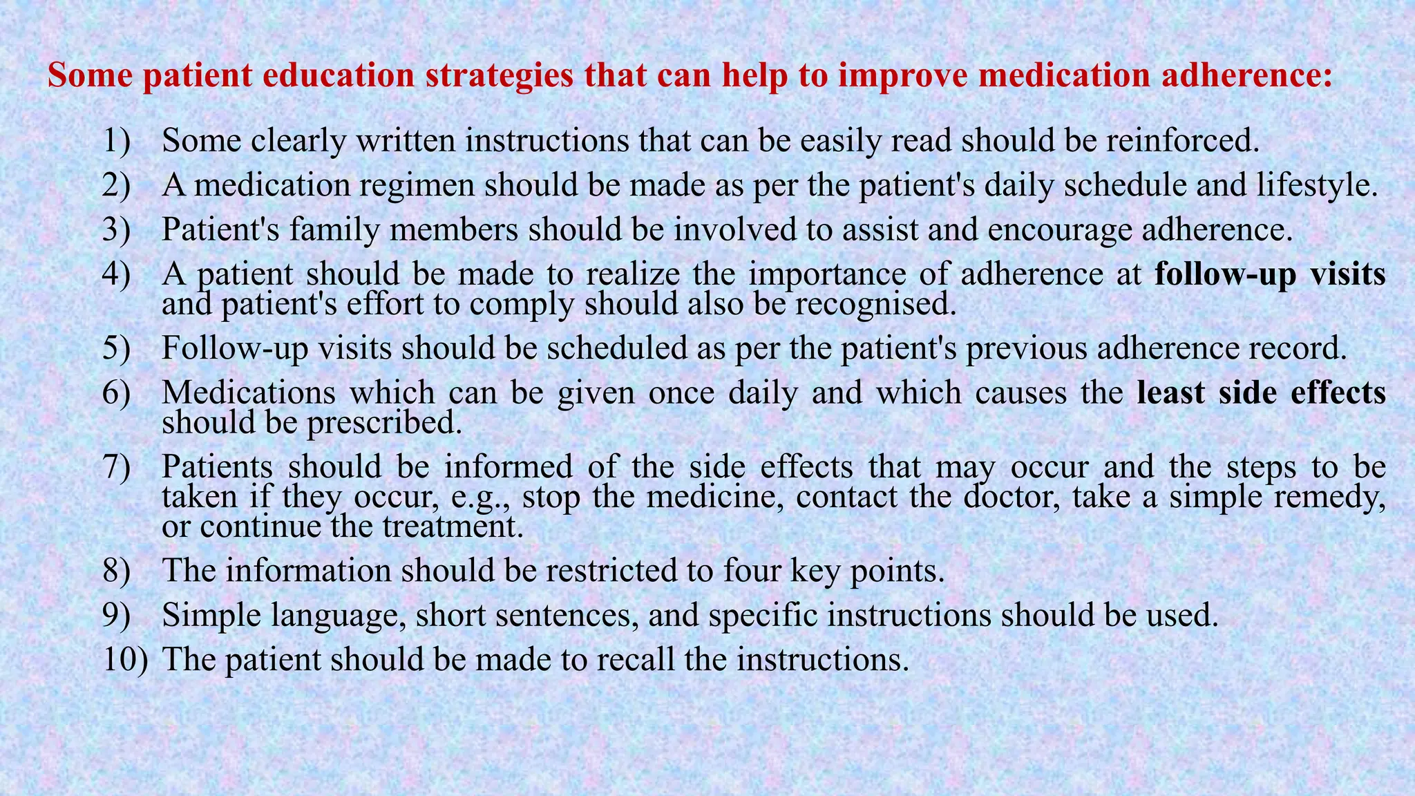 MEDICATION ADHERENCE .pptx | Pharmaceutical Drugs | Medical Health