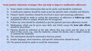 MEDICATION ADHERENCE .pptx | Pharmaceutical Drugs | Medical Health