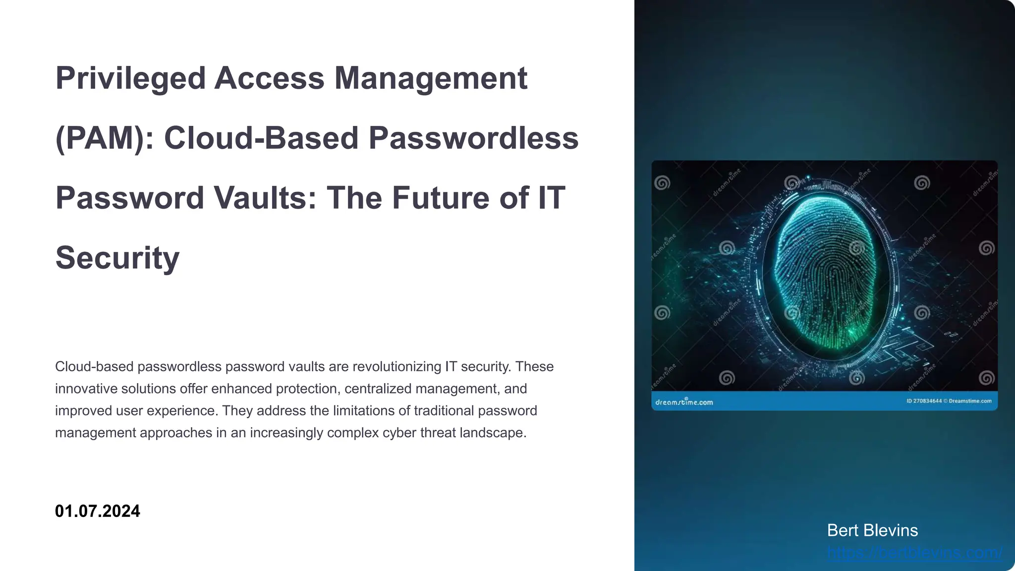 Cloud Based Password less Password Vaults The Future of IT Security | PPTX