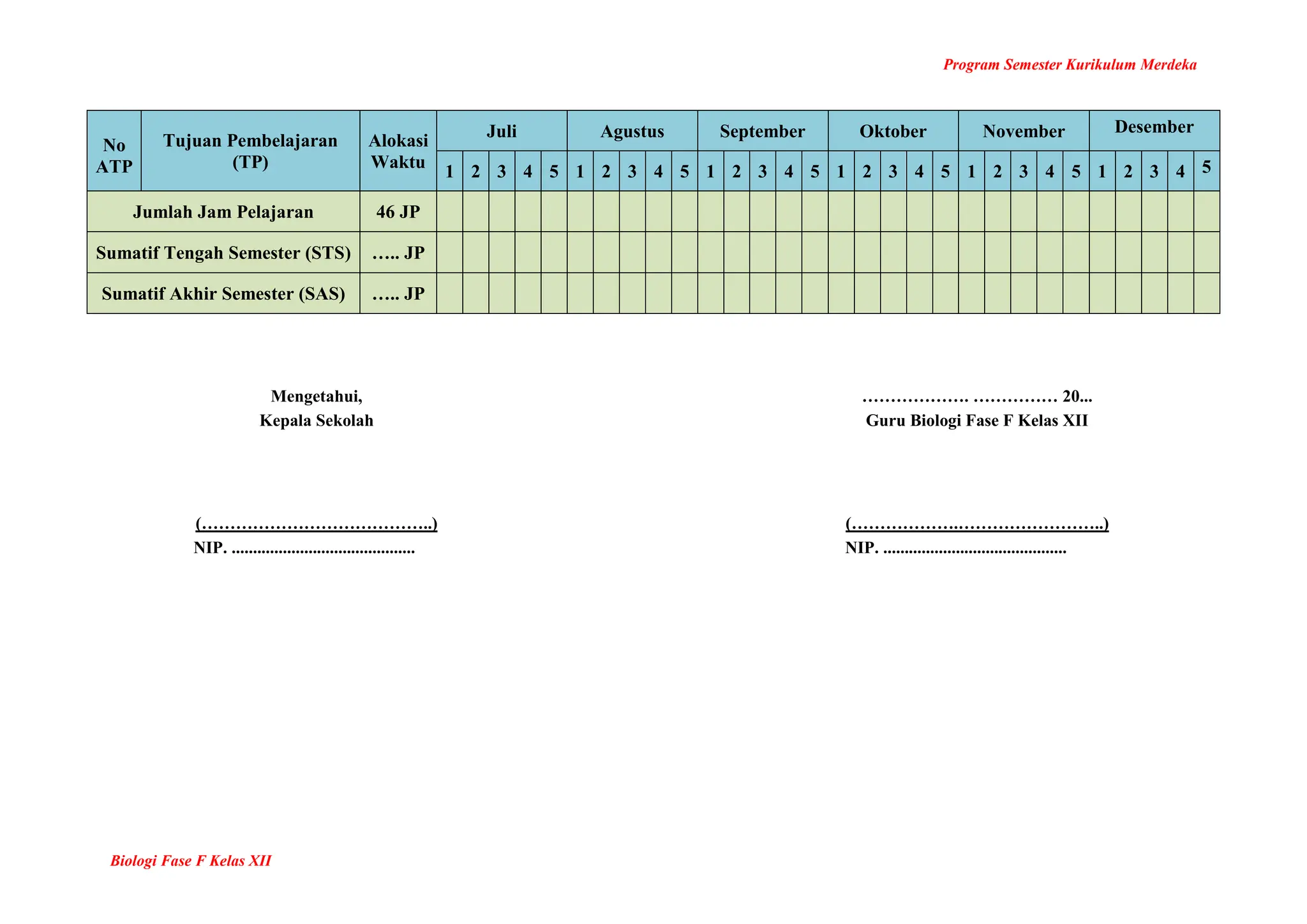 Program semester Kurikulum Merdeka Tahun 2024.docx