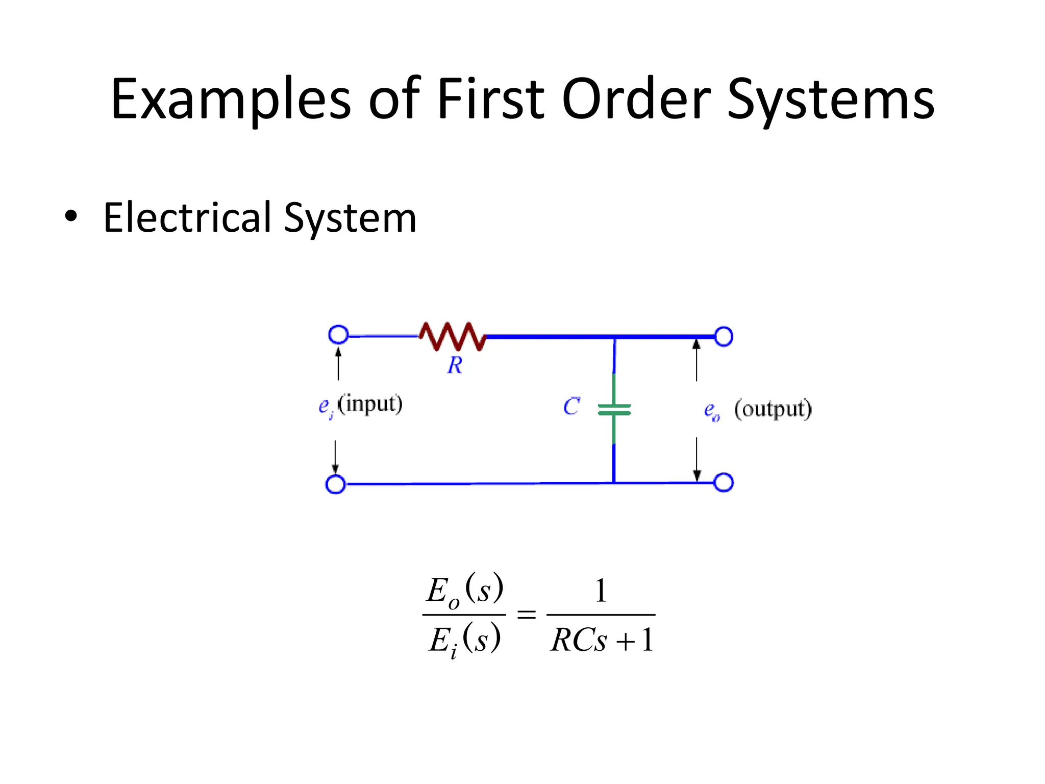 Time Response of First Order Circuit and Systems | PPT