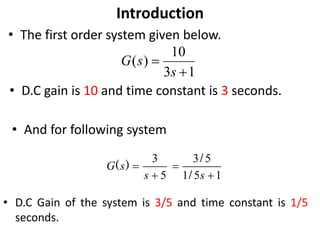 Time Response of First Order Circuit and Systems | PPT