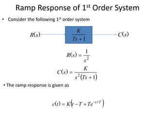 Time Response of First Order Circuit and Systems | PPT