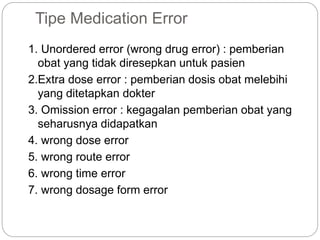 medication error (materi Fakultas farmasi) | PPTX