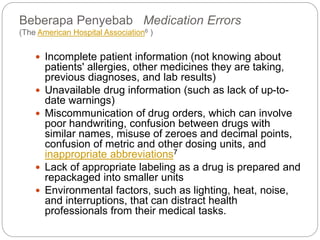 medication error (materi Fakultas farmasi) | PPTX