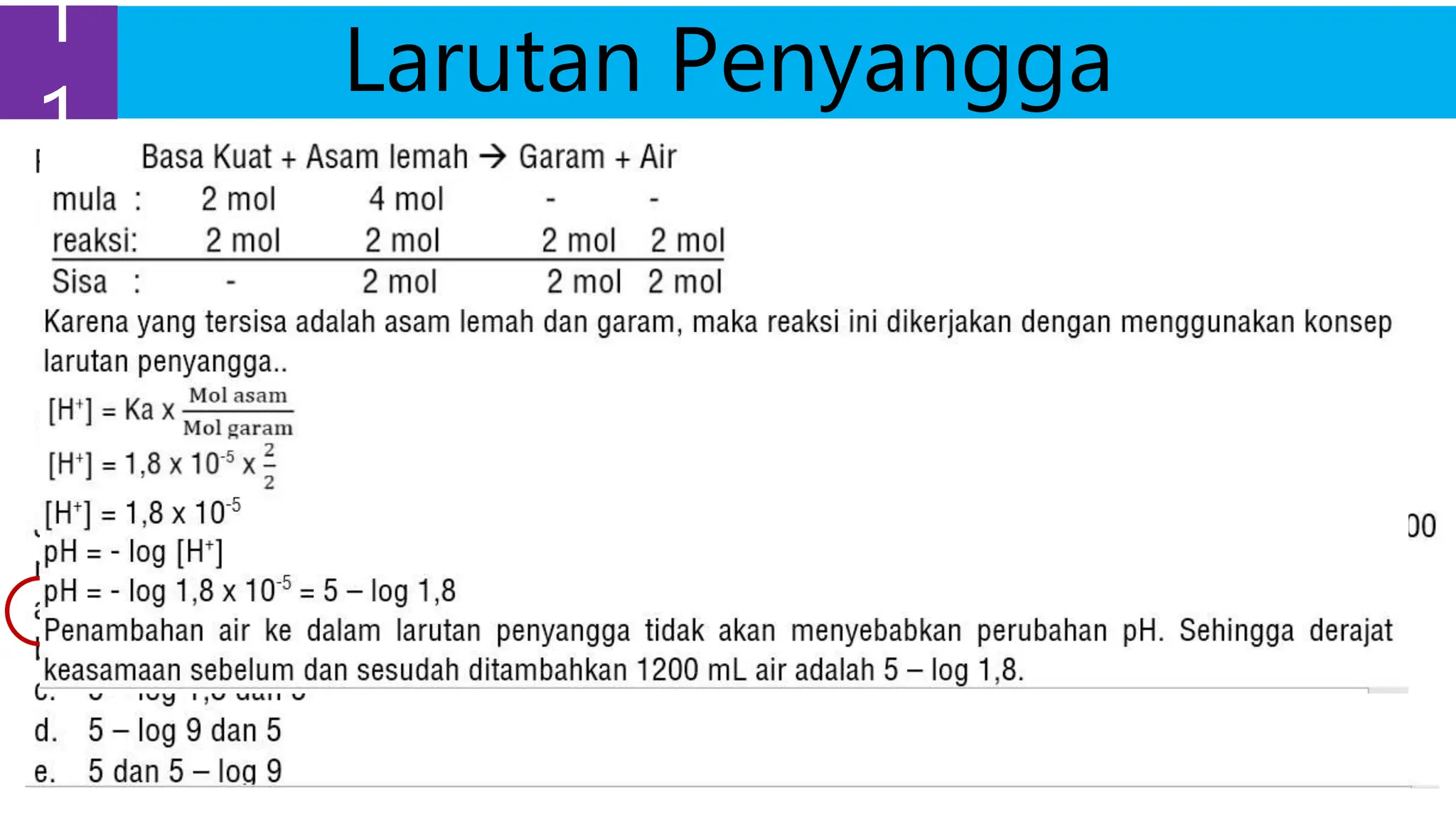 Slide Larutan Penyangga atau Larutan Buffer | PPTX