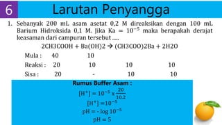 Slide Larutan Penyangga atau Larutan Buffer | PPTX