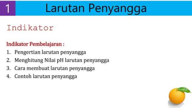 Slide Larutan Penyangga atau Larutan Buffer | PPTX