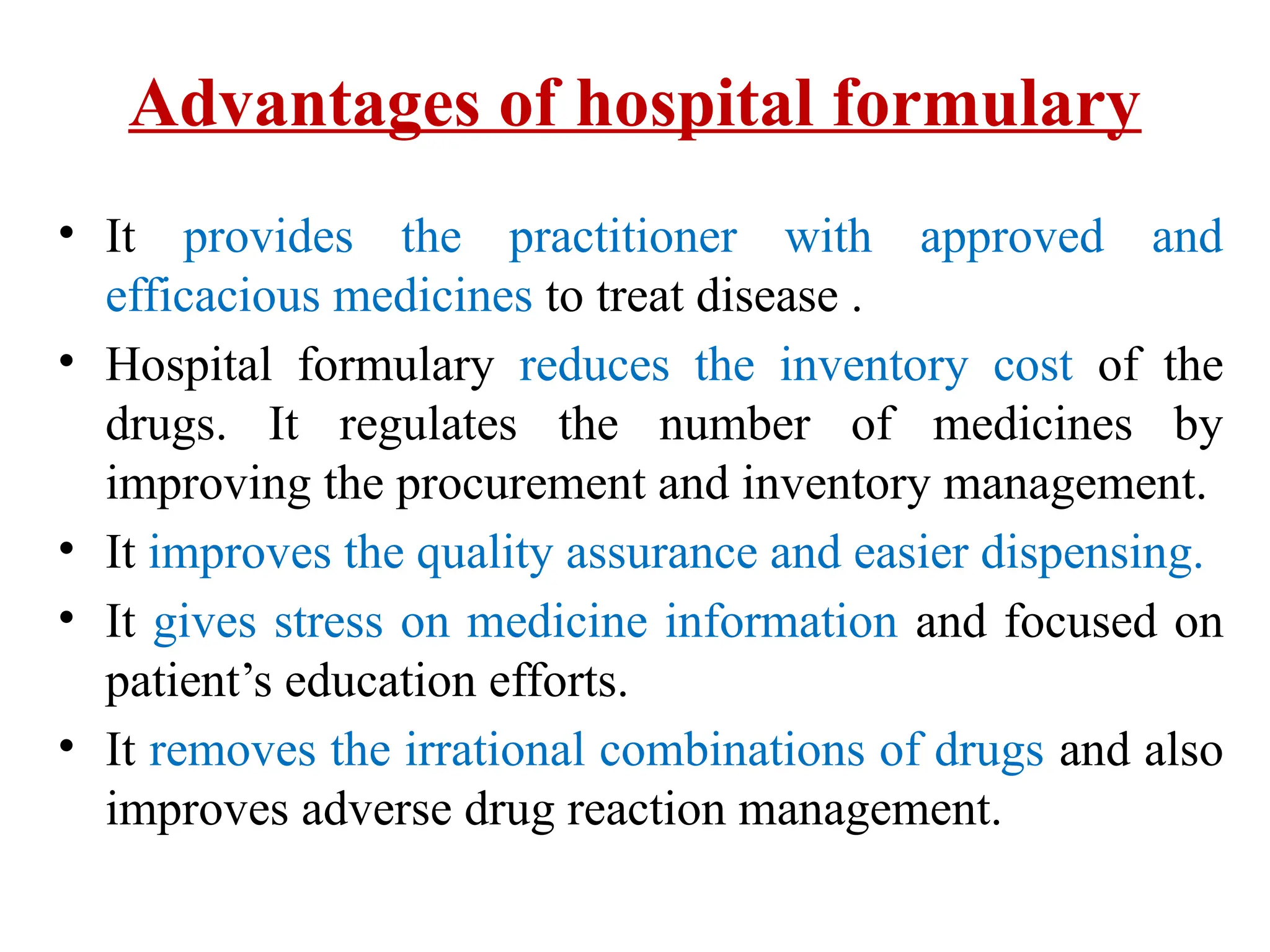 HOSPITAL FORMULARY by Nithin Manohar.pptx