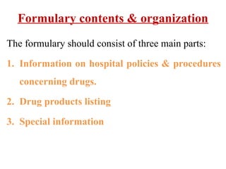 HOSPITAL FORMULARY by Nithin Manohar.pptx