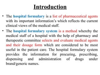 HOSPITAL FORMULARY by Nithin Manohar.pptx