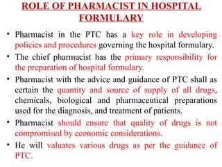 HOSPITAL FORMULARY by Nithin Manohar.pptx