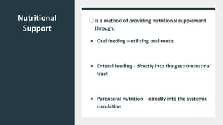 parenteral Nutrition services Part 1 IIUM | PPT