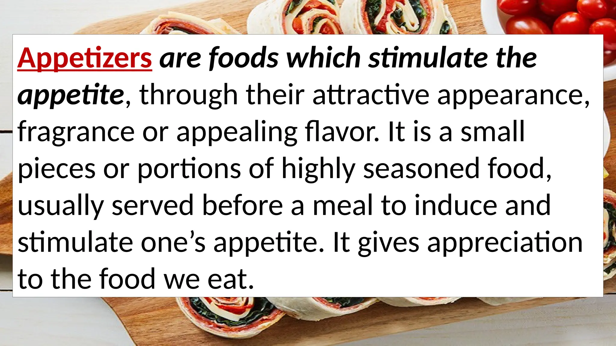 6. CLASSIFICATION OF APPETIZERS-quarter 1 TLE 9.pptx