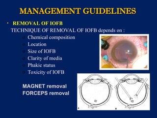 Penetrating Eye Injuries - Introduction, types and Management | PPT