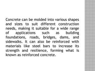 6. Concrete.pptx work and manufacturing of concrete | PPT