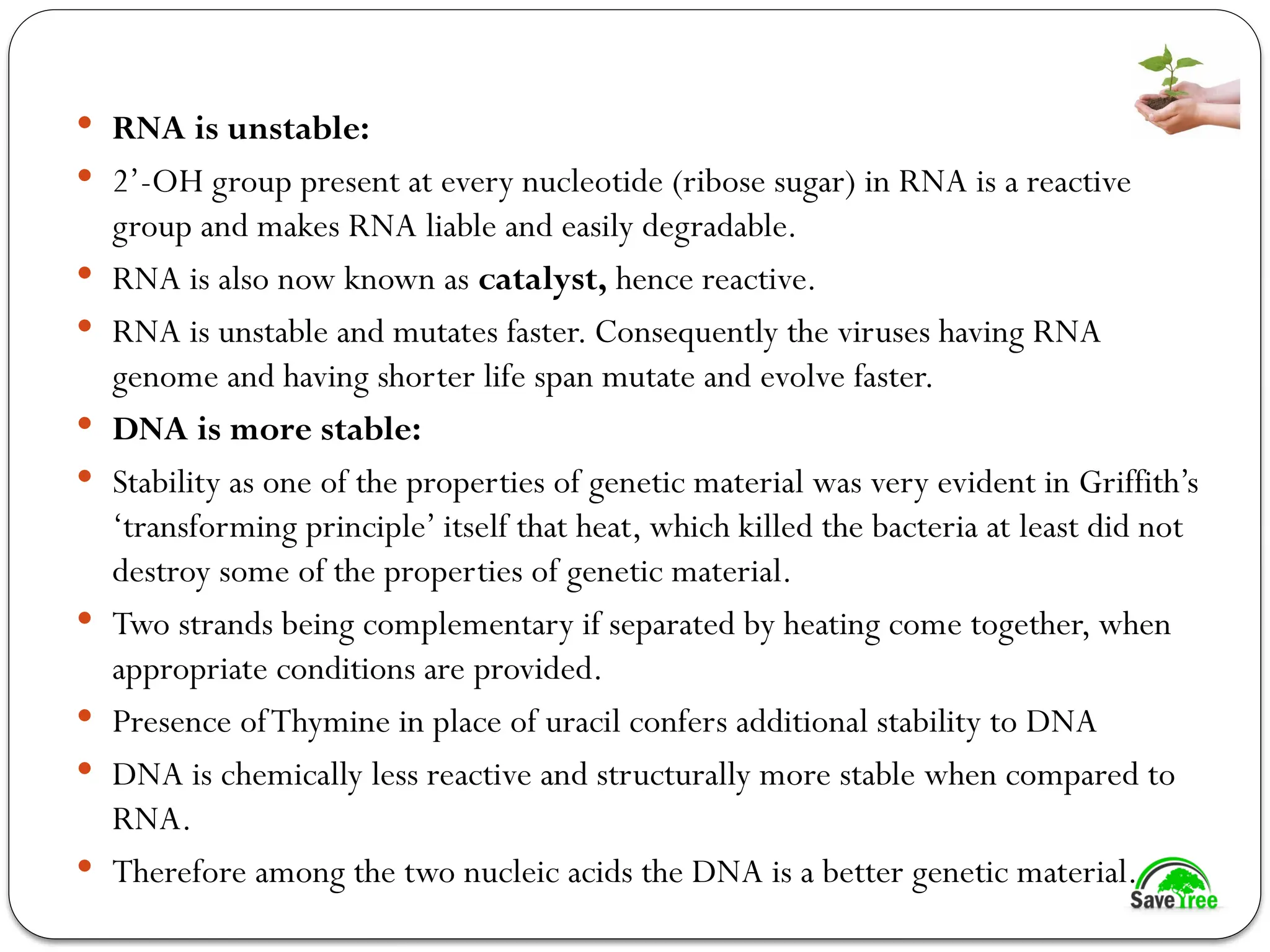 Class 12th Biology Chapter MOLECULAR BASIS OF INHERITANCE | PPTX