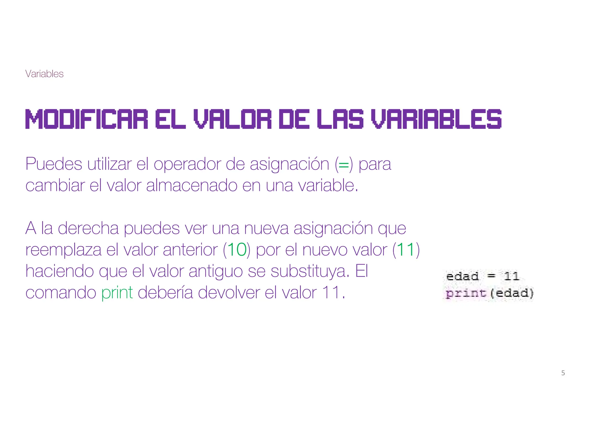 Variable - Qué es, usos, ejemplos, tipos y en la informática | PDF