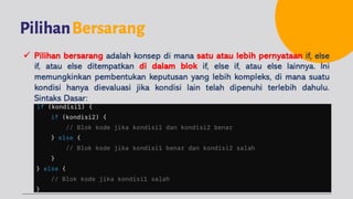 Dasar-Dasar Pemrograman - 6 Pemilihan/Struktur Kontrol | PDF