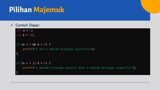 Dasar-Dasar Pemrograman - 6 Pemilihan/Struktur Kontrol | PDF