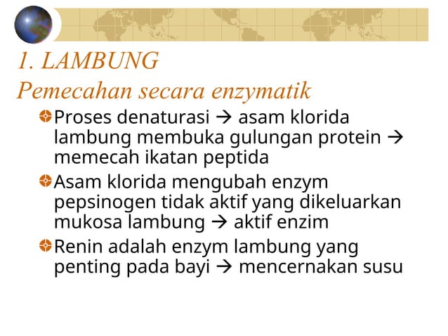 Analisis Zat Gizi Protein, Absorbsim Transportasi Metabolisme | PPT