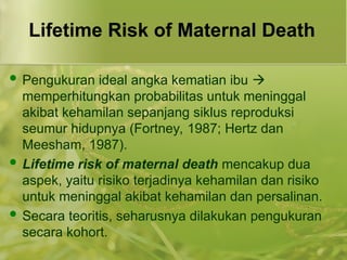 Pengukuran Angka Kematian Ibu di Indonesia | PPT
