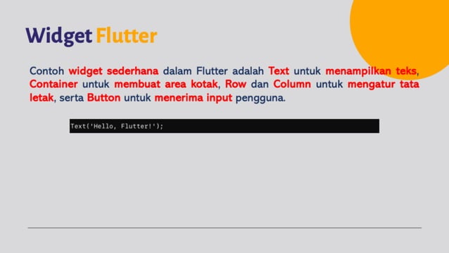 Pemrograman Aplikasi Mobile - 6 Flutter (Layout Aplikasi) | PPT