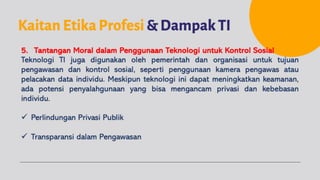 Etika Profesi TI - 6 Dampak TI Pada Standar Hidup & Produktivitas | PDF