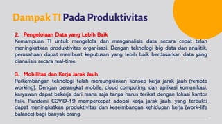 Etika Profesi TI - 6 Dampak TI Pada Standar Hidup & Produktivitas | PDF