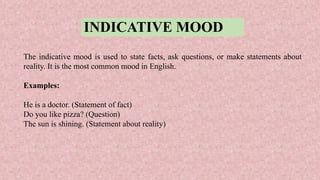 Idea on MOOD, Types & Others : Grammar | PPT