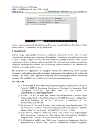 ELEVATING FILE SECURITY THROUGH ADVANCES MULTIPLE IMAGE STEGANOGRAPHY | PDF