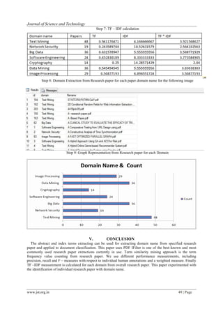 Domain Extraction From Research Papers | PDF