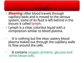 6. Lymphatic system component and its function | PPTX