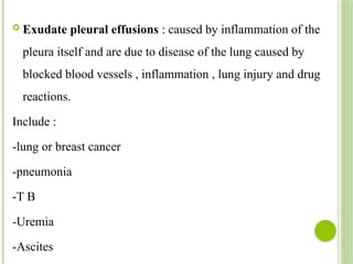 6. PLEURAL EFFUSION, EMPYEMA. power point tx | PPT