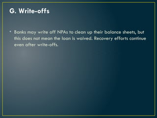 NPA Recovery Mechanism in India - A comprehensive Overview | PPTX