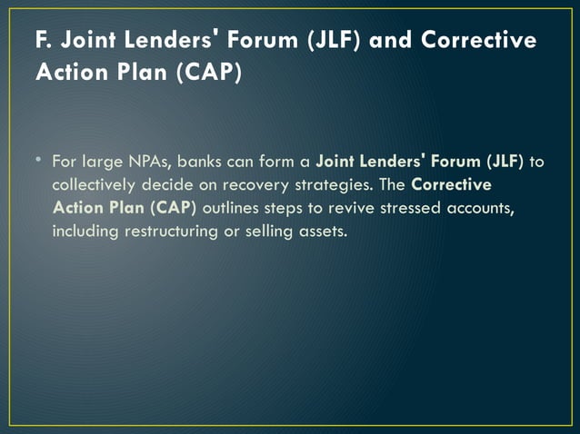 NPA Recovery Mechanism in India - A comprehensive Overview | PPTX