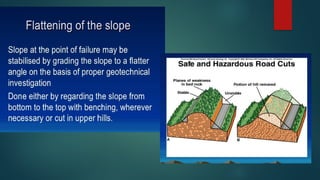 6. Land slides types causes Landslide: refers to the downward sliding ...