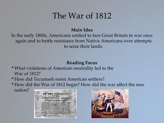 6.4MadisonsWar / 1812 United states of america | PPT